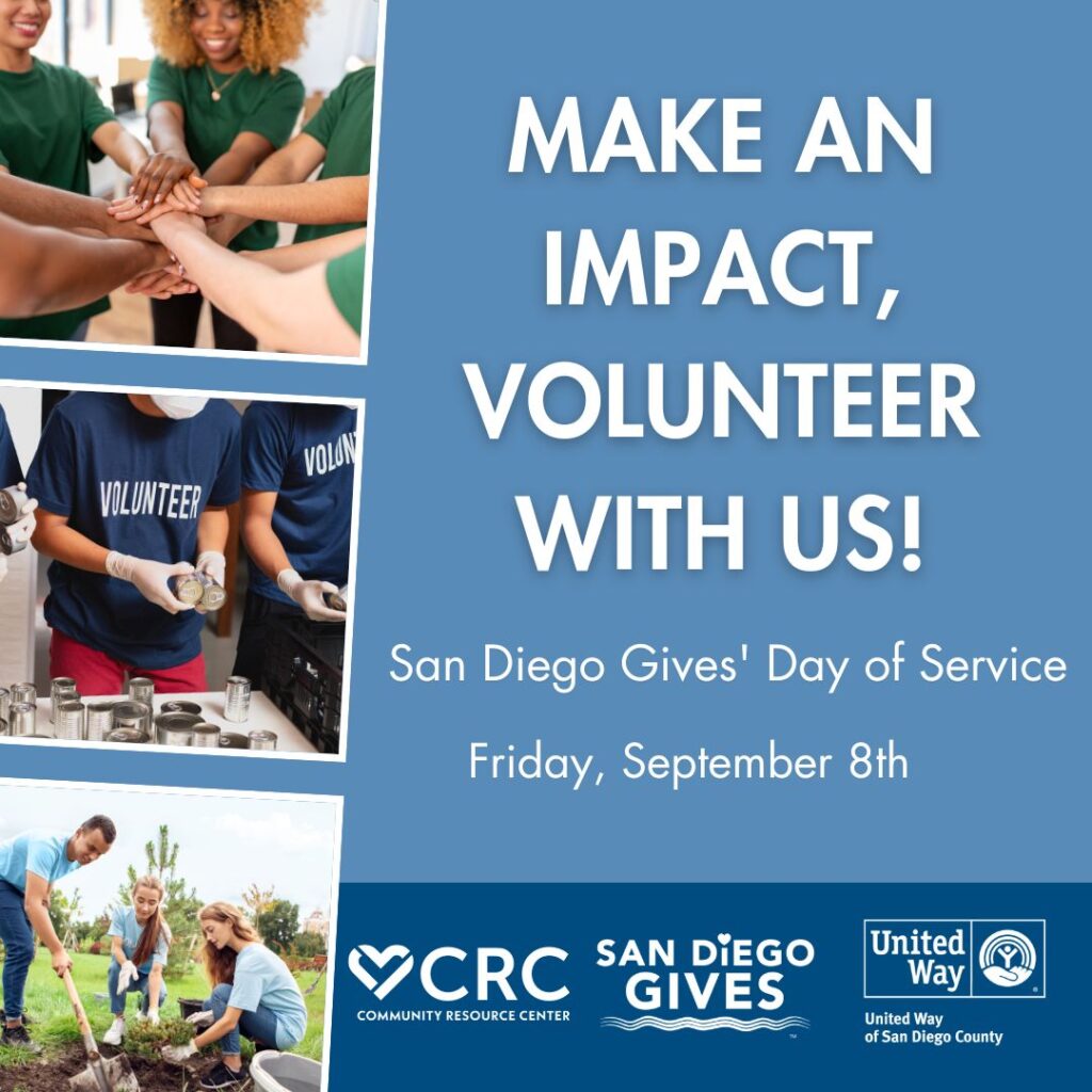 San Diego Gives 2023: Day of Volunteer Service - Community Resource Center