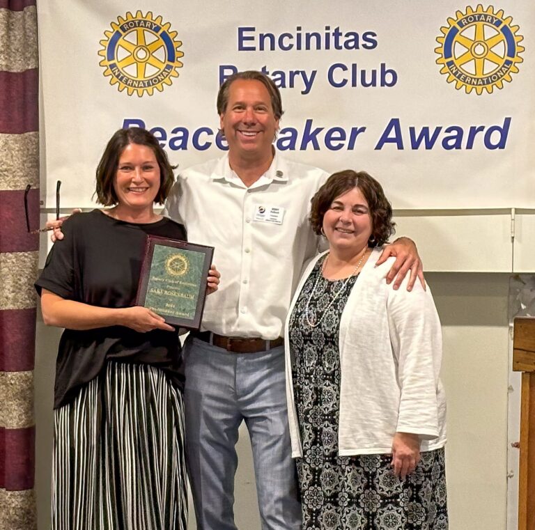 Encinitas Rotary Club Names CRC’s Sara Rosenbaum 2024 PeaceMaker of the ...